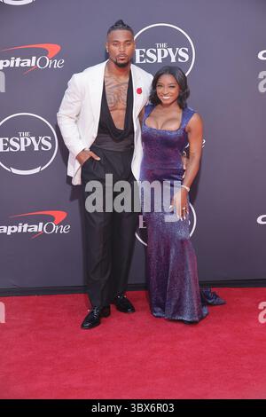 Simone Biles attends the 2025 ESPY Awards at Dolby Theatre on July 16 ...