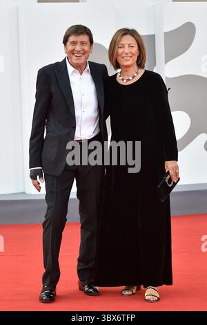 Italian singer Gianni Morandi and his wife Anna Dan at the 78 Venice ...