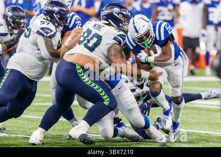 Seattle Seahawks nose tackle Bryan Mone (90) on the field during the ...