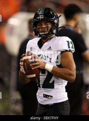 September 11, 2021 - Hawaii Rainbow Warriors defensive back Eugene Ford ...