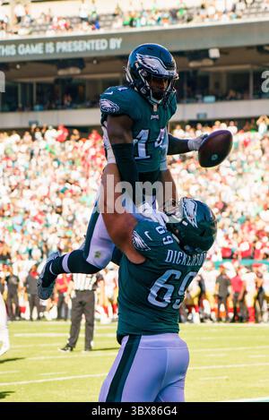 Philadelphia Eagles' Landon Dickerson (69) in action during an NFL ...