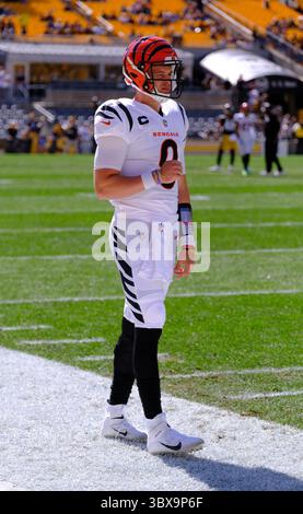 September 26th, 2021: Joe Burrow #9 during the Pittsburgh Steelers vs ...