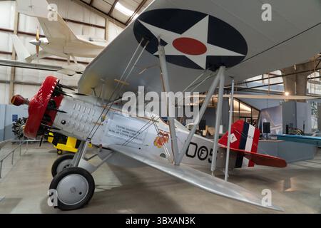 A Curtiss F6C-4 Hawk pre-World War II U.S. Navy & Marine Corps fighter ...