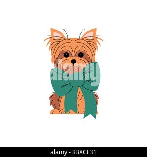 Yorkshire Terrier with Santa Hat - This cheerful dog is properly ...