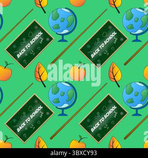 Seamless pattern with autumn objects and elements Stock Vector Image ...