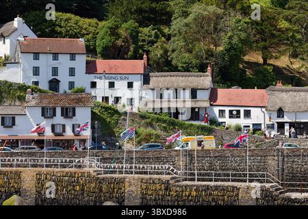 Small park and flags in the port of Kusadasi, Turkey, Eurasia Stock ...