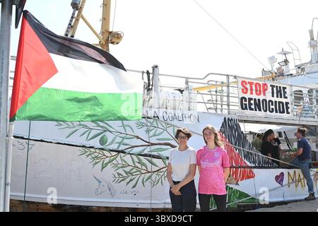 Gallipoli, the ship Handala, which is collecting essential goods for ...