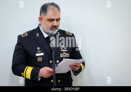 Shahram Irani, Commander of the Iranian military Navy speaks during his ...