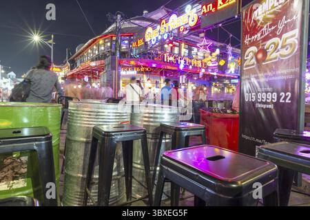 dark restaurant with red lights Stock Photo - Alamy