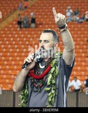 FILE - Washington State coach Nick Rolovich watches during the first ...
