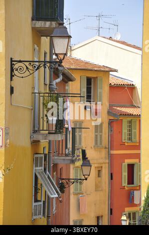A beautiful view of the Italian alps under the blue sky on a sunny day ...