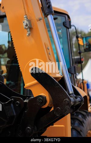 Hydraulic mechanisms of agricultural machines and equipment Stock Photo ...