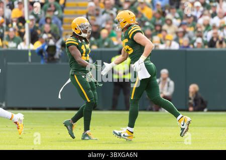 Green Bay Packers' Robert Tonyan (85) celebrates a touchdown reception ...
