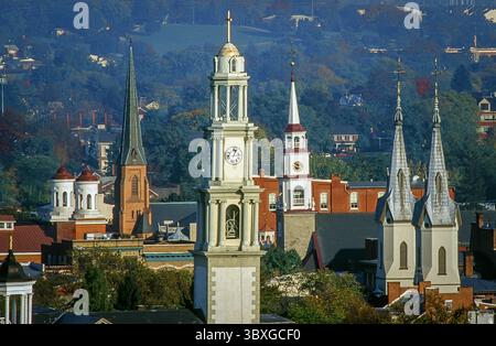 Clustered Spires of Frederick Town Stock Photo - Alamy