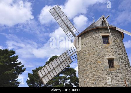 windmill in the countryside, France. miller's habitat for making flour ...