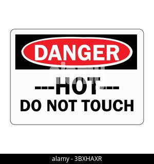 Notice Hot Surface Do Not Touch Symbol Sign Isolate on White Background ...