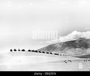 Military on Horseback in Desert, on-set of the Film, "Desert Legion ...
