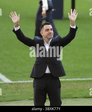 Presentation of Xavi Hernandez as the new coach of FC Barcelona, on ...