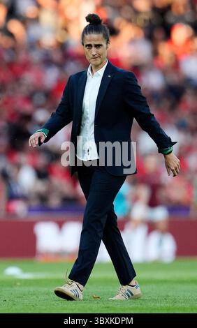 Spain manager Montse Tome ahead of the UEFA Women's Euro 2025 Group D ...