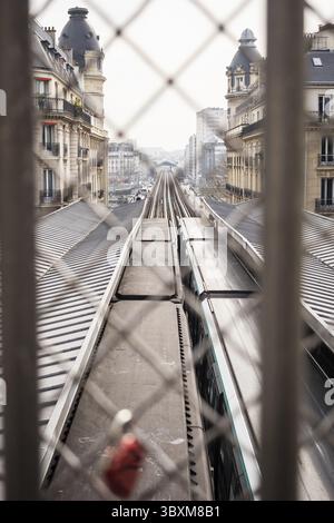 The view from Passy , The Eiffel Tower rises above The River Seine ...