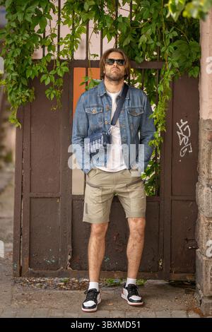 stylish man in a jacket posing self confidence lifestyle model Stock ...