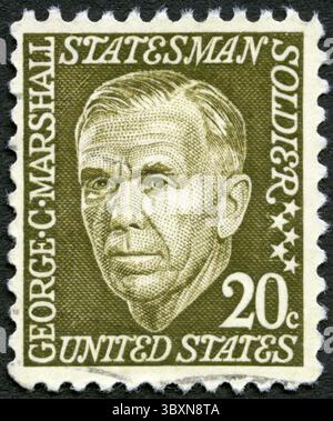 George C. Marshall (1880 – 1959). Postage stamp issued in the US in ...