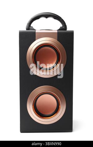 Audio speaker on white background Stock Photo - Alamy