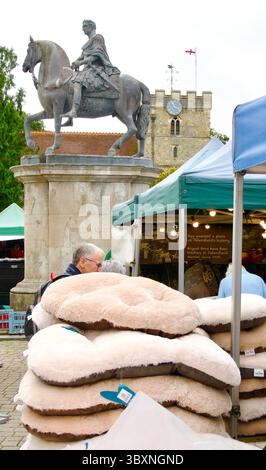 Circa 1757 lead originally gilded equestrian statue of William III by ...