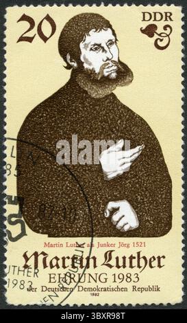 GERMANY - CIRCA 1982: a stamp printed in Germany shows Bourbon Rose ...