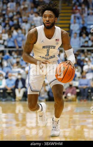 North Carolina guard Leaky Black (1) guards Florida State guard Scottie ...