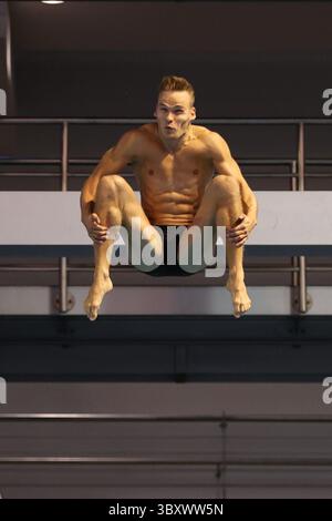 Moritz Wesemann of Germany competes in the men's 3m springboard diving ...