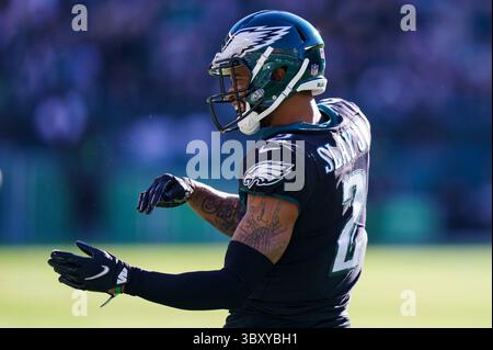 Philadelphia Eagles' Darius Slay reacts after an NFL football game ...