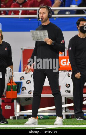 Arizona Cardinals head coach Kliff Kingsbury speaks after an NFL ...