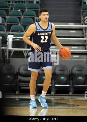 December 23, 2021 - Liberty Flames guard Darius McGhee #2 scores two of ...