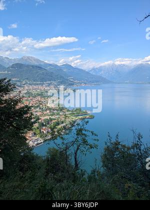 View over the town of Dongo Lake Como Stock Photo - Alamy