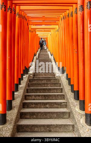 Senbon Torii; Red torii at the Hie-jinja Shrine, Nagatachō, Chiyoda ...