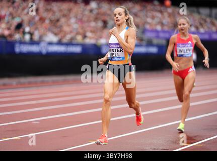 Great Britain's Georgia Hunter Bell celebrates with husband George ...