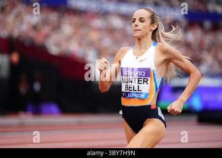 Great Britain's Georgia Hunter Bell (L) and Keely Hodgkinson compete in ...