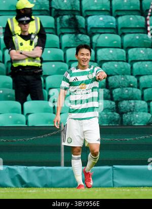 Celtic's Yang Hyun-Jun celebrates scoring with Callum McGregor during ...