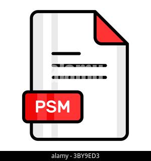An amazing vector icon of PSM file, editable design Stock Vector Image ...