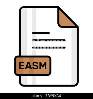 An amazing vector icon of EASM file, editable design Stock Vector Image ...