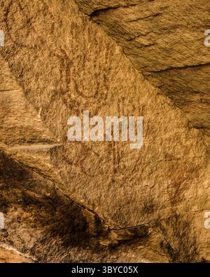 Obscure ancient Native American pictographs of stylized hand prints in ...