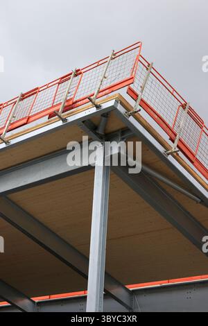 Steel roof stucture of bury market canopy construction, underside of ...
