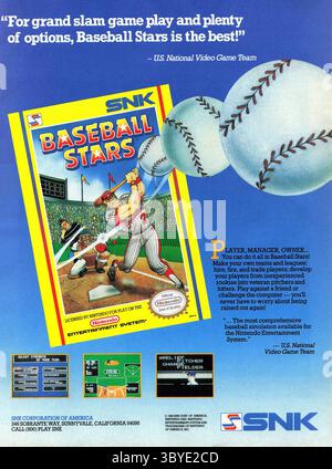 Baseball - Nintendo Entertainment System - NES Videogame - Editorial ...