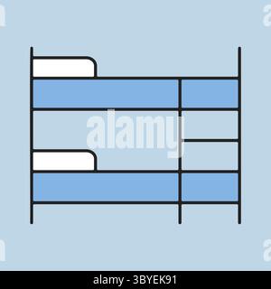 Bunk bed vector icon. Graph symbol for furniture, web site and apps ...
