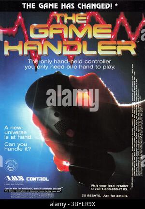1990 IMN Control The Game Handler Controller NES Nintendo ad Stock ...
