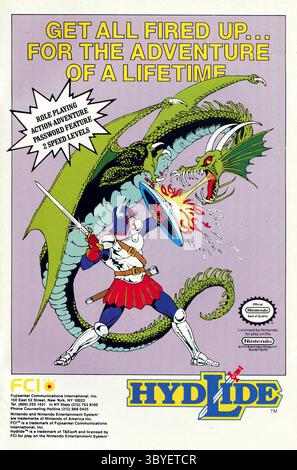 Hydlide - Nintendo Entertainment System - NES Videogame - Editorial use ...