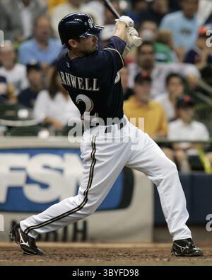 MILWAUKEE - JUNE 21: Chris Barnwell #12 of the Milwaukee Brewers ...