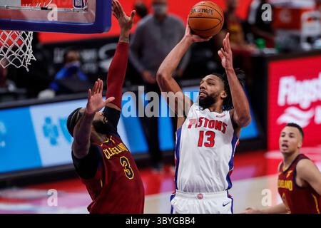 Detroit Pistons center Jahlil Okafor plays during the second half of an ...