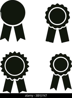 Simple abstract elements black and white round circular forms, linear ...